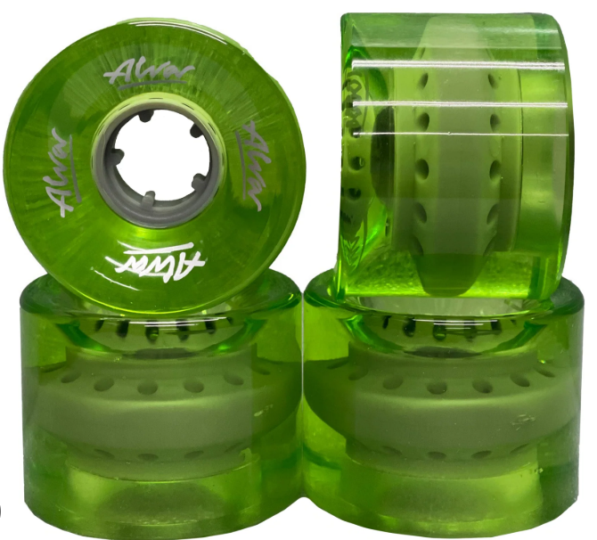 ALVA CRUISER CLEAR GREEN 60MM 83A WHEELS - Rides Bikes & Board
