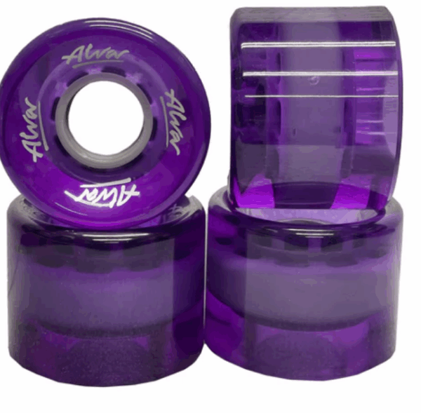 ALVA CRUISER CLEAR PURPLE 60MM 83A WHEELS - Rides Bikes & Board